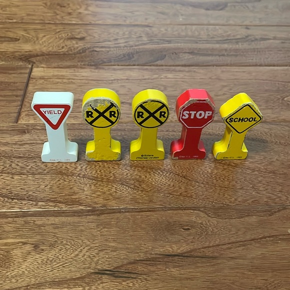 Toys | Thomas Friends Wooden Railway Trains Road Signs | Poshmark